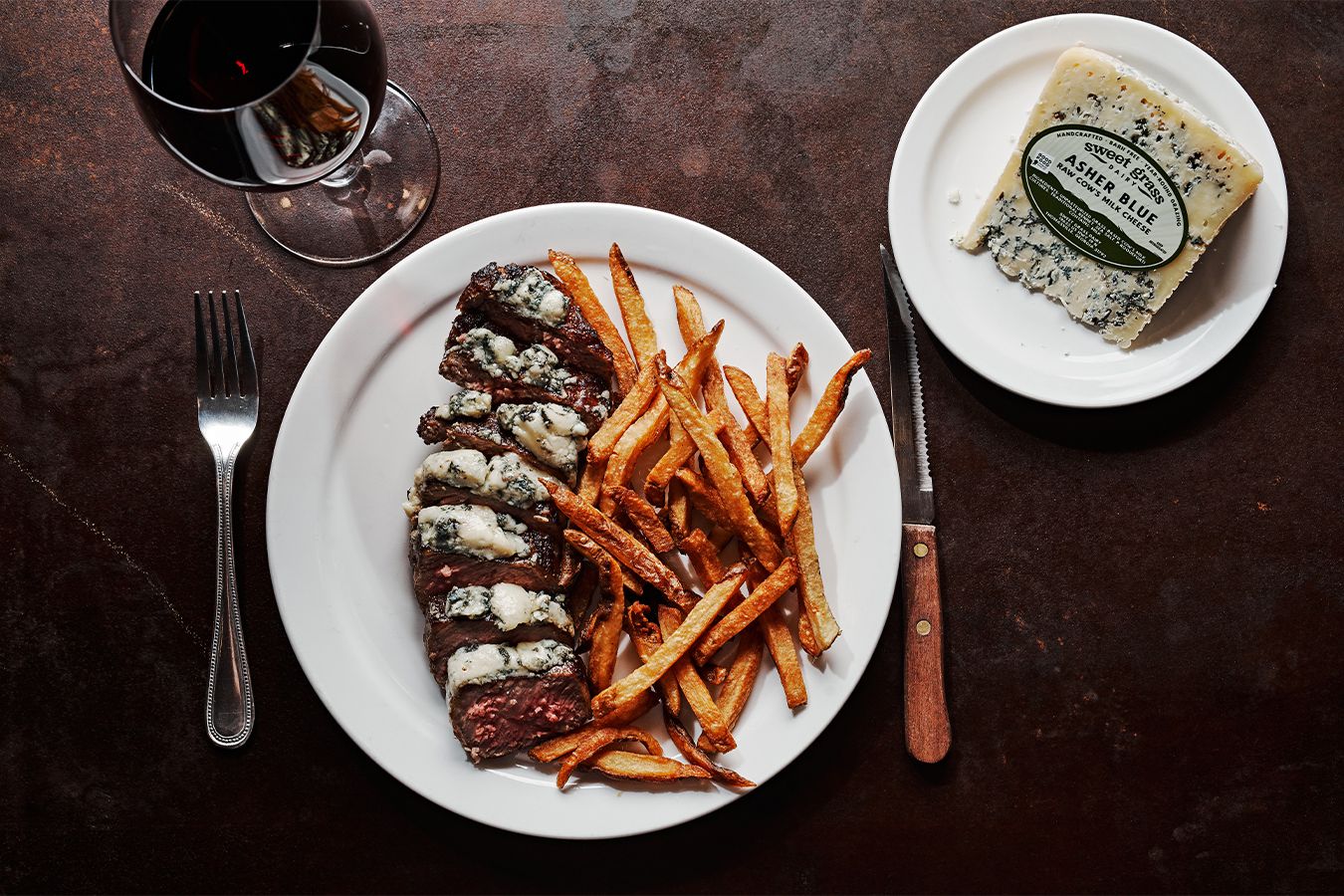 Steak with Melted Asher Blue Cheese - Sweet Grass Dairy